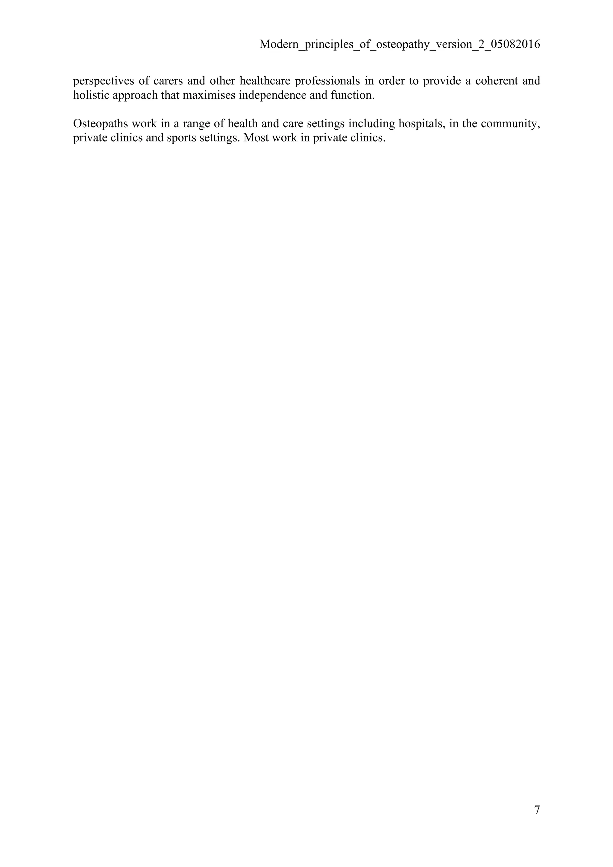 Modern Principles of Osteopathy | PDF