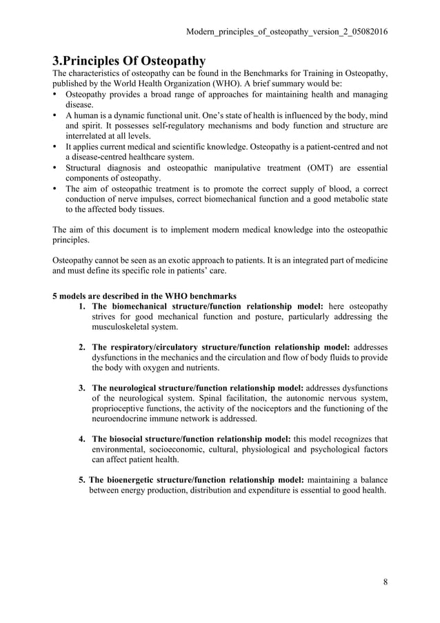 Modern Principles of Osteopathy | PDF