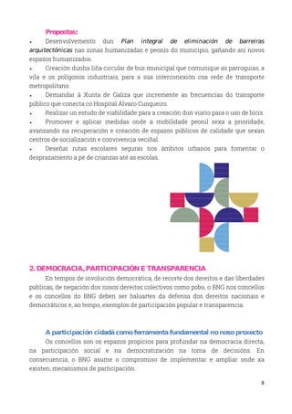 Programa electoral do BNG do Porriño | PDF