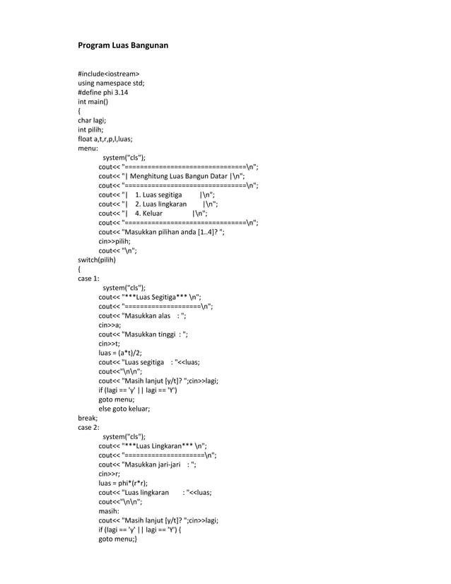 Membuat Aplikasi dengan C++ | PDF