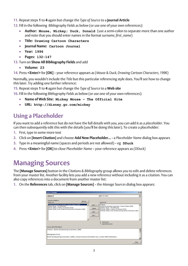 Microsoft word references & bibliography | PDF | Desktop Publishing ...