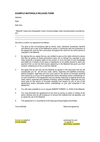 location release form | PDF