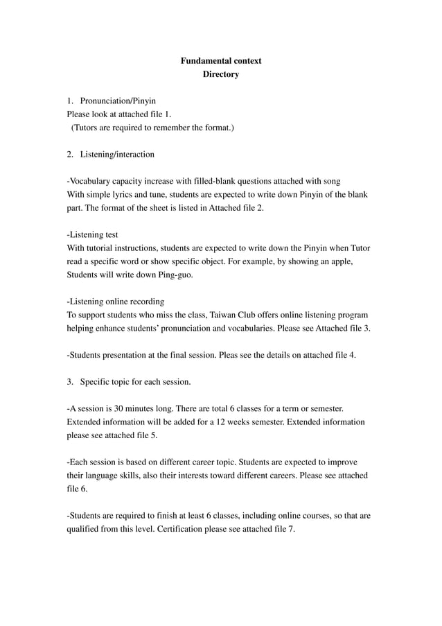 Taiwan Club Chinese Class Tutor Course PDF Taiwan Club Chinese Class Tutor Course PDF