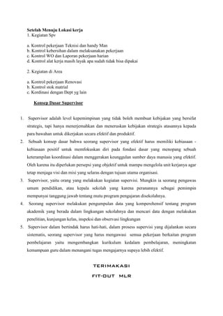 Microsoft word teori - spv fit-out | PDF