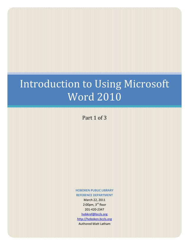 Microsoft Word Basics - part 1 | DOCX