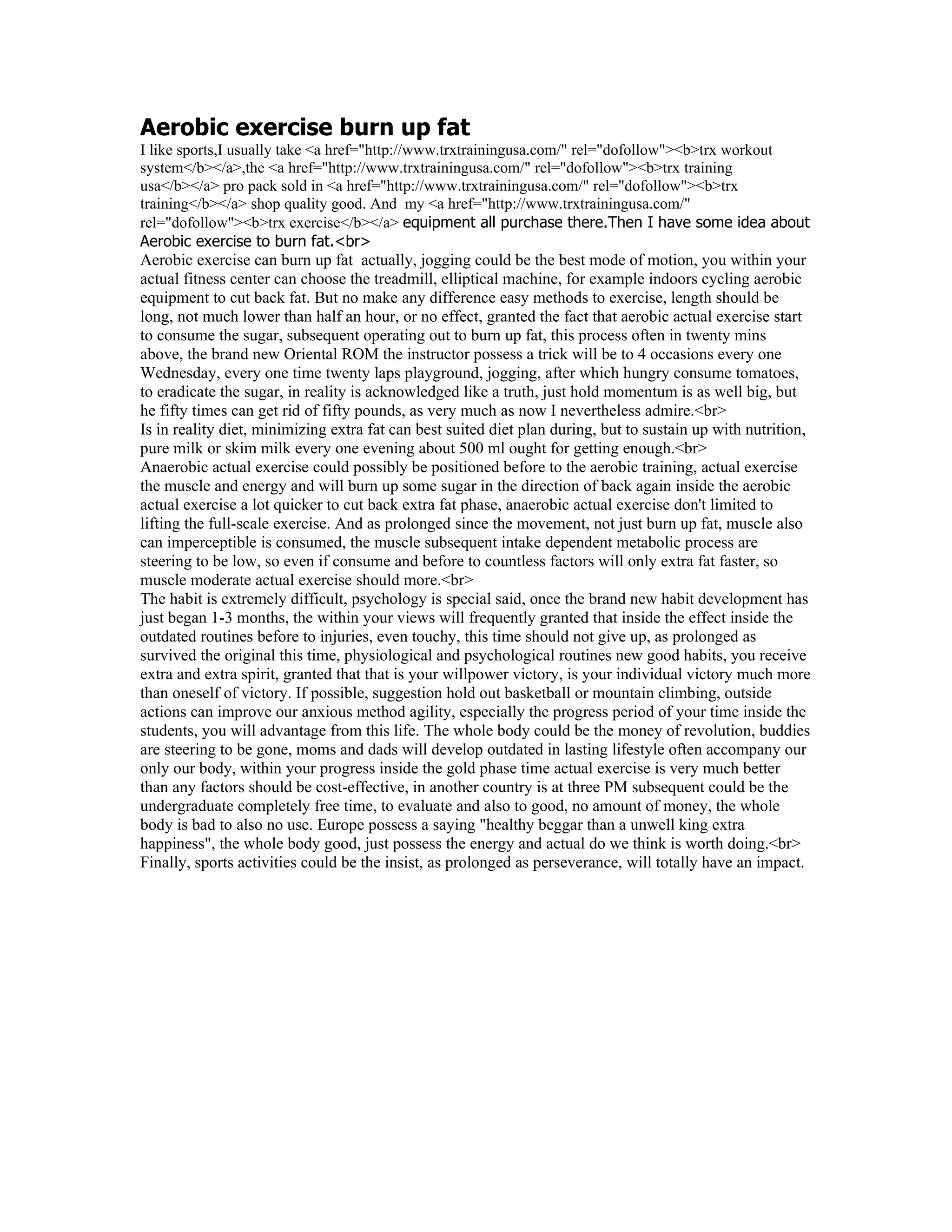 Aerobic exercise burn up fat | PDF