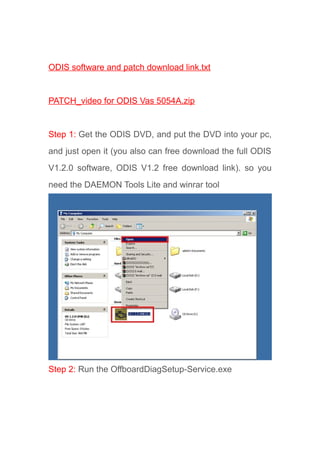 VAS 5054A ODIS V1.2.0 VW ODIS software install instruction | DOC