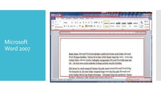 Microsoft word 2007 | PPT