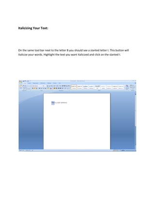 Microsoft word 2007_tutorial | PDF