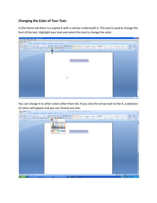 Microsoft word 2007_tutorial | PDF