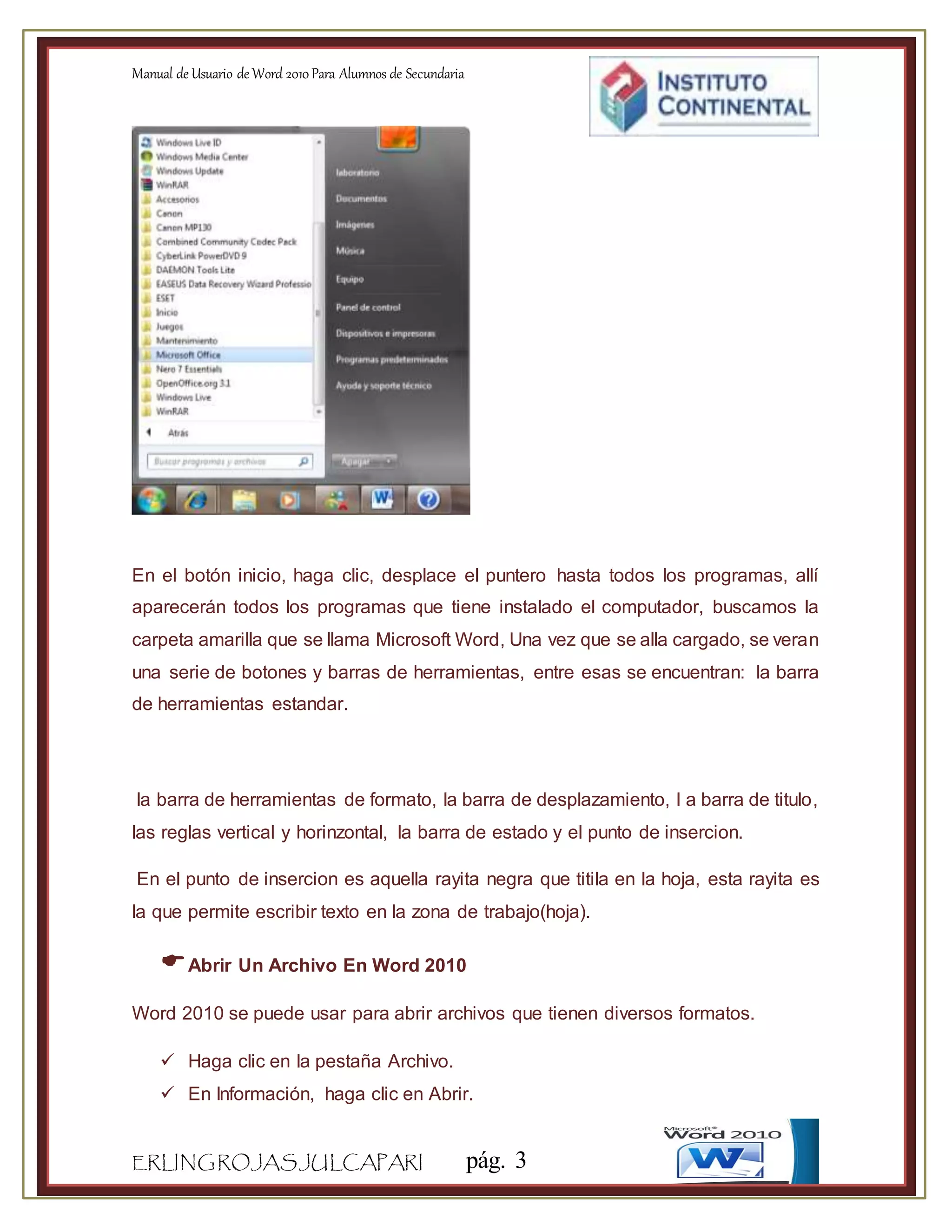 Microsoft word 2010 | PDF