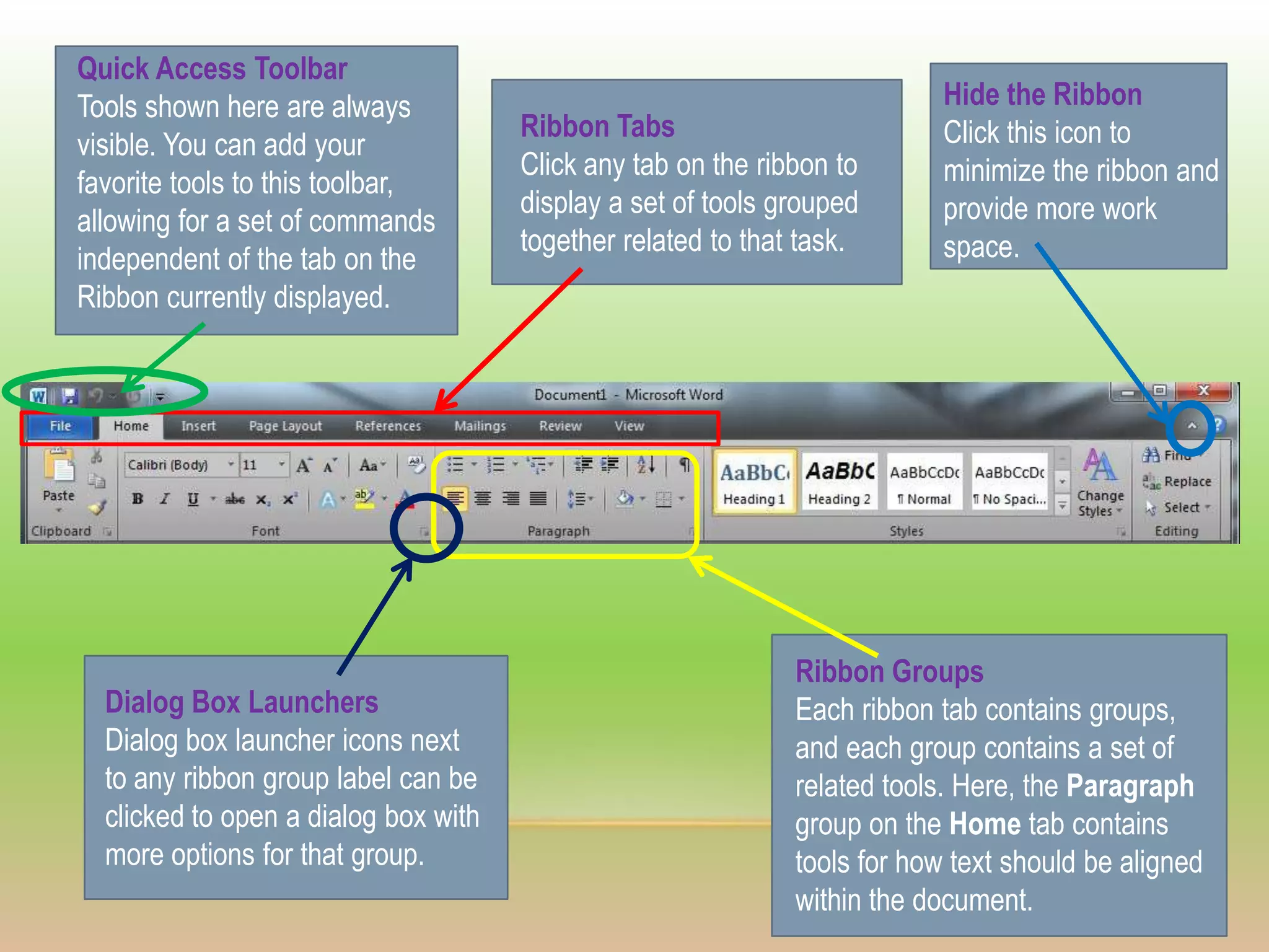 Microsoft Word 2010 Beginning Class | PPTX