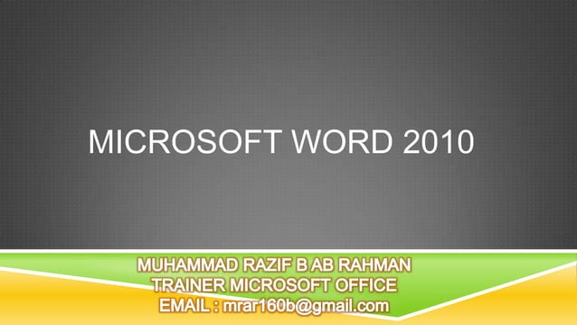Microsoft Word 2010 | PPT