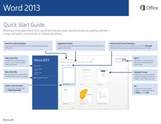 Microsoft Word 2013 Quickstart | PPT