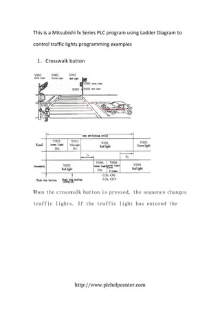 Mitsubishi FX PLC Crosswalk Programming Ladder Diagram | PDF