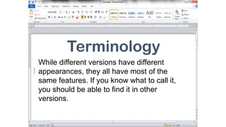 Microsoft Word basics for students learning notes | PPTX