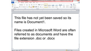 Microsoft Word basics for students learning notes | PPTX