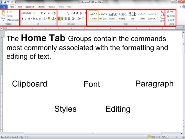 Microsoft word basics | PPT | Operating Systems | Computer Software and ...
