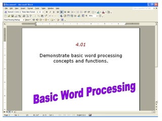 Microsoft word basics ppt | PPT