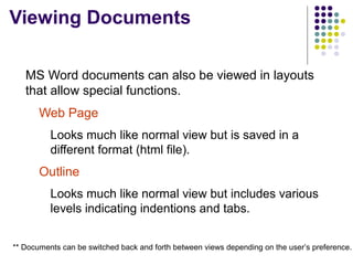 Microsoft word basics ppt | PPT