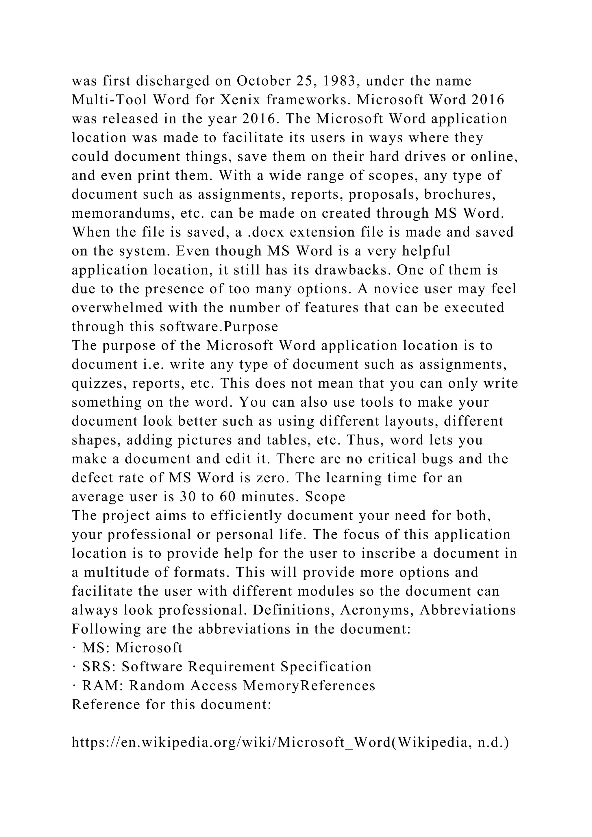 Microsoft Word Editing Version 1.0Software Requirement Speci.docx