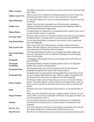 Microsoft Word Glossary and Keyboard Shortcuts | PDF | Desktop ...
