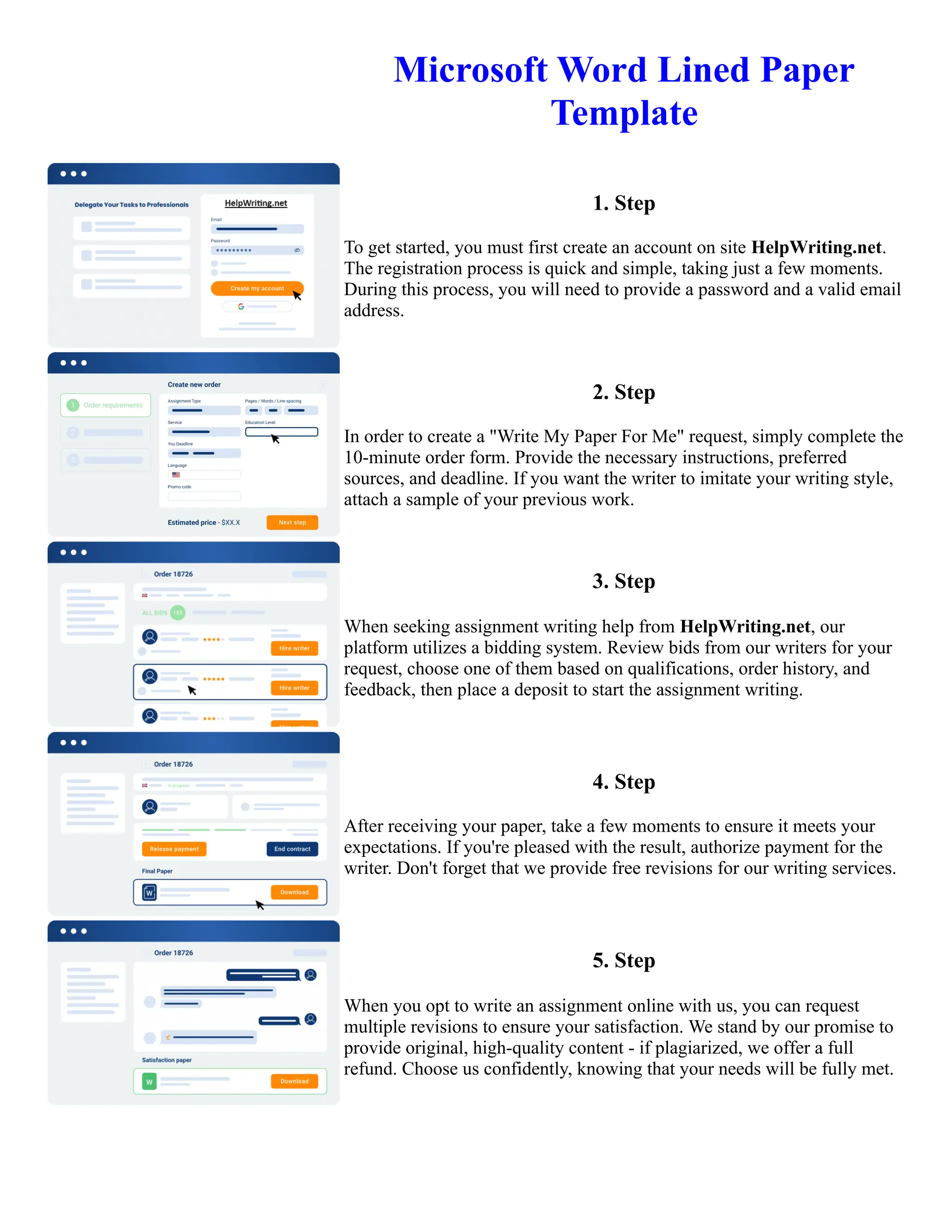Microsoft Word Lined Paper Template | PDF