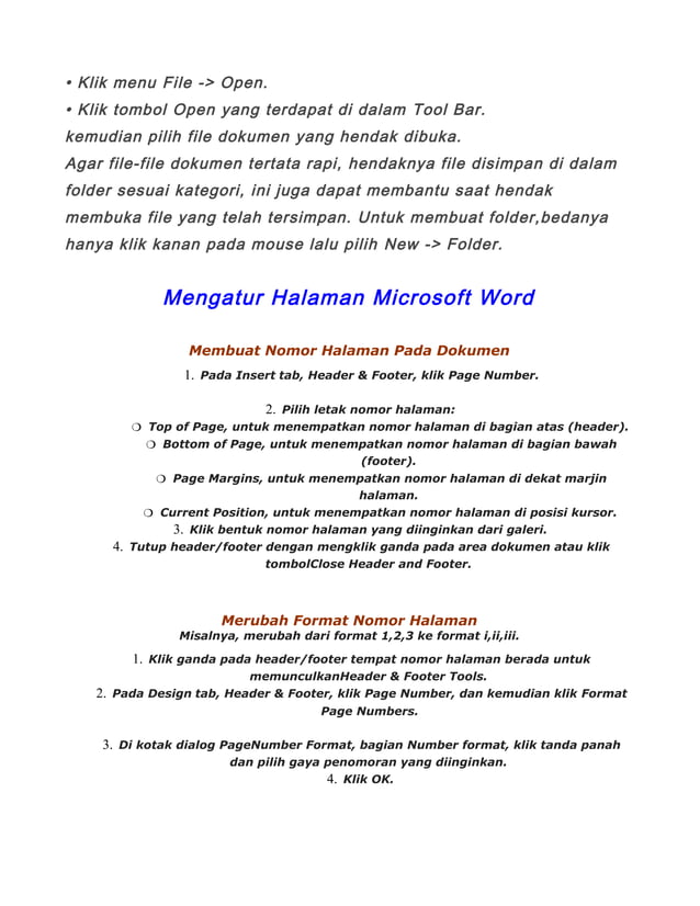 Microsoft word (materi tik kls 1 semseter 1) | ODT