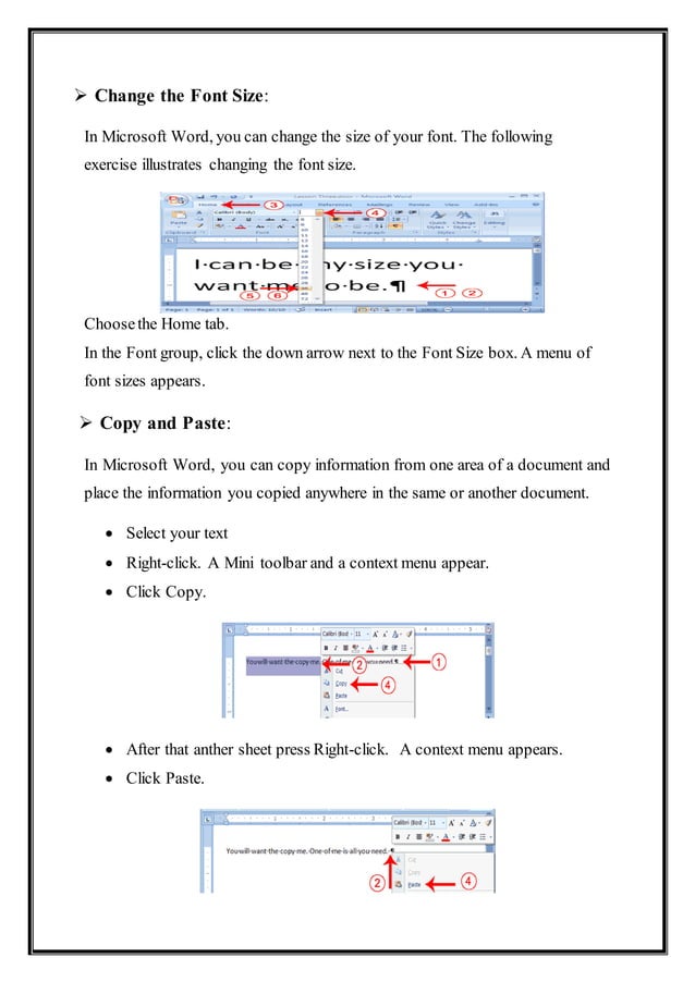Microsoft word features | DOCX