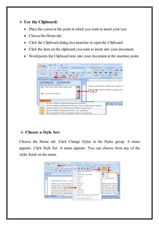 Microsoft word features | DOCX