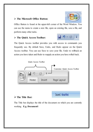 Microsoft word features | DOCX
