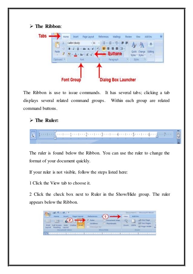 Microsoft word features