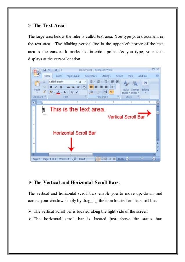 Microsoft word features