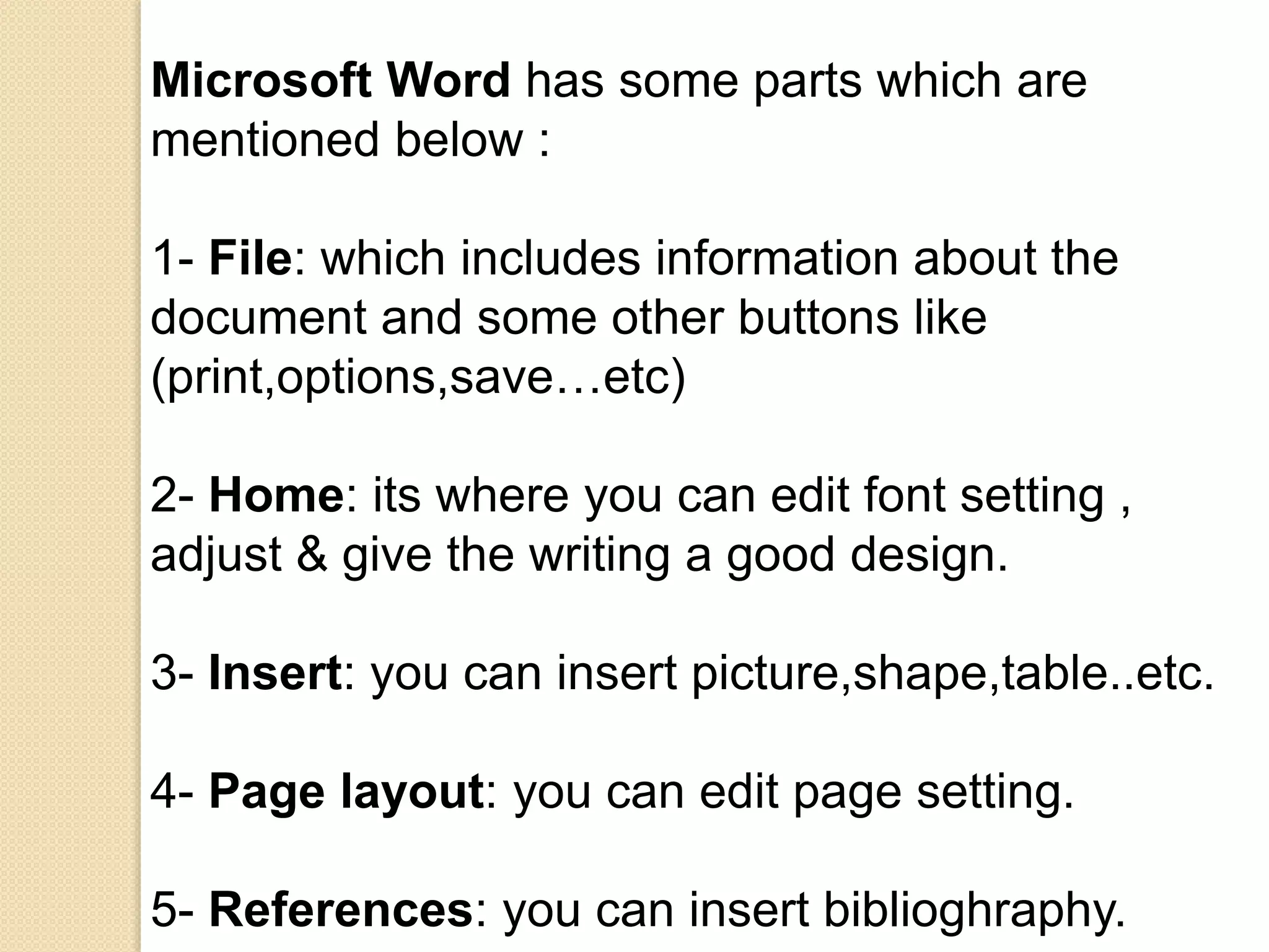 Microsoft word | PPTX