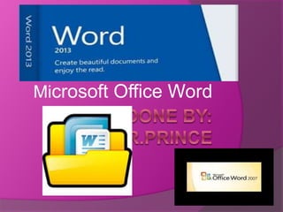 Micro soft word (prince) | PPTX