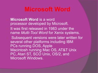 Micro soft word (prince) | PPT