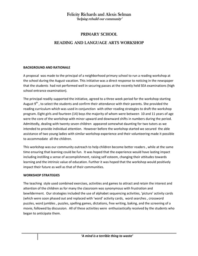 Microsoft Word Reading Workshop | PDF