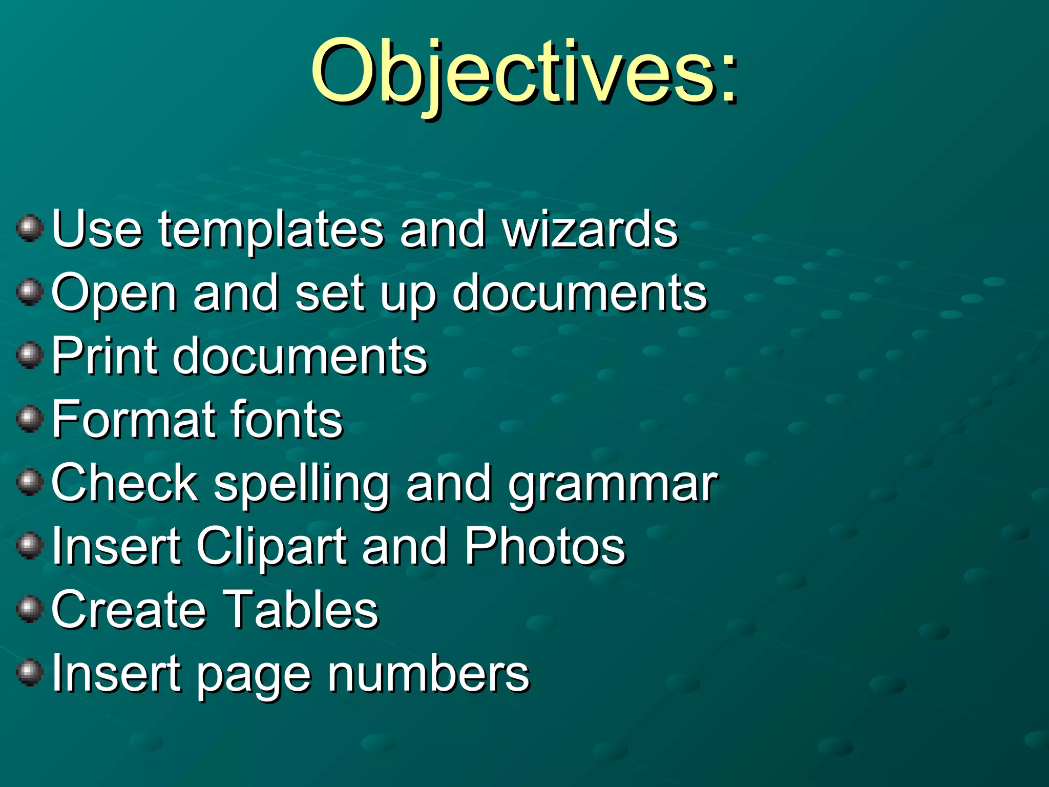 Microsoft Word Seminar Part 1 | PPT