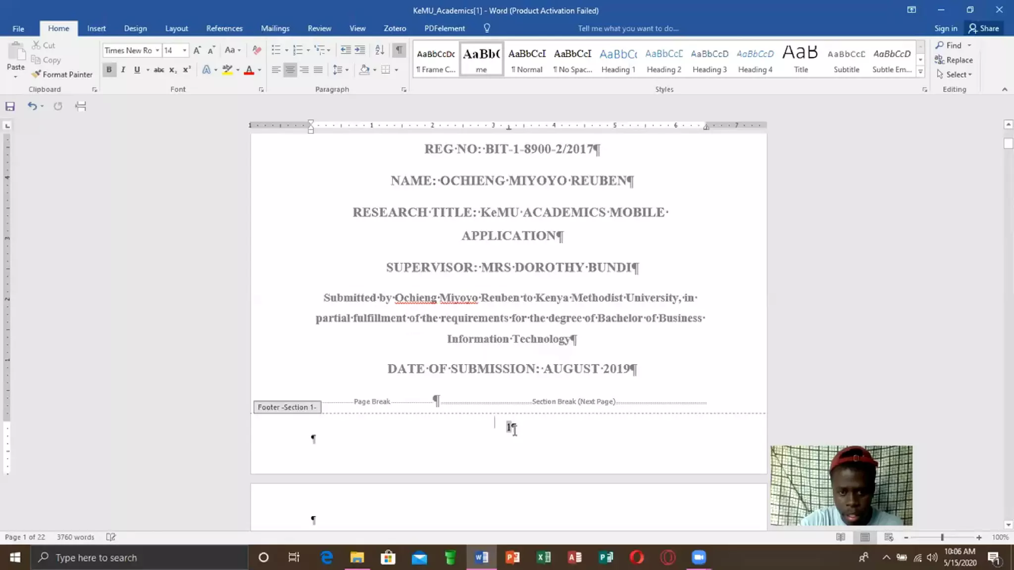 Microsoft Word Tutorial- How to number pages differently in Ms Word ...