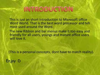 Microsot office word english | PPTX