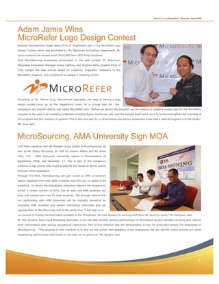 MicroSourcing - December 2009 | PDF
