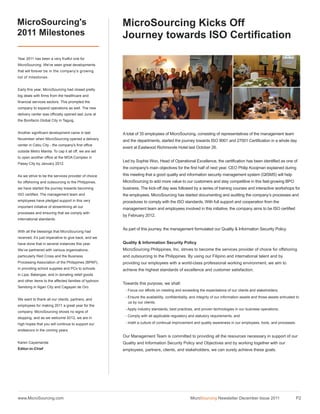 MicroSourcing Newsletter December 2011 | PDF