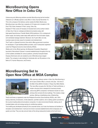 MicroSourcing Newsletter December 2011 | PDF