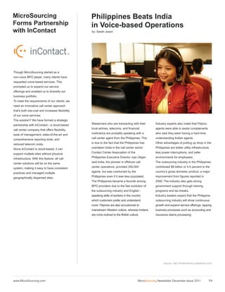 MicroSourcing Newsletter December 2011 | PDF