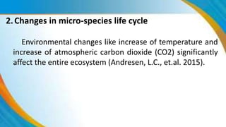Micro-species life cycles and Climate Change | PPTX