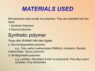 Microsphere | PPTX | Chemistry | Science