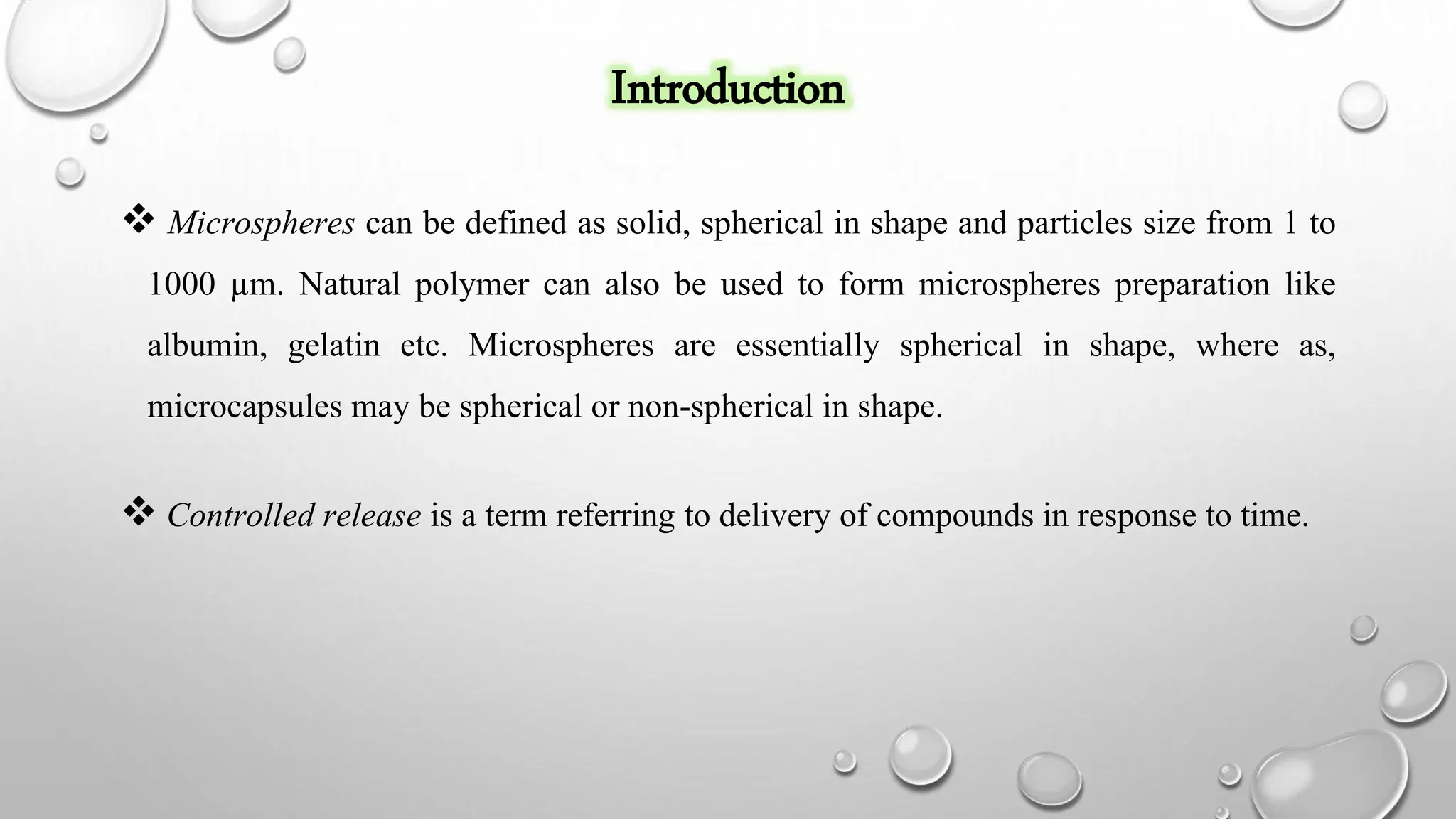 Formulation and evaluation of Ibuprofen Microsphere | PPTX ...