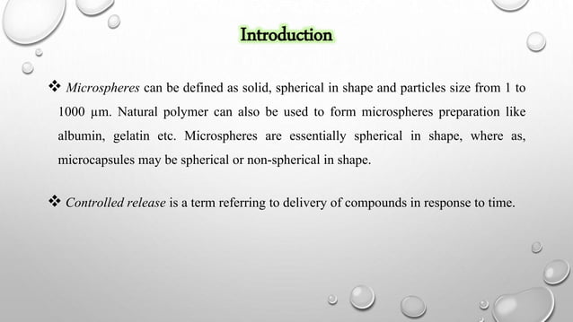 Formulation and evaluation of Ibuprofen Microsphere | PPT