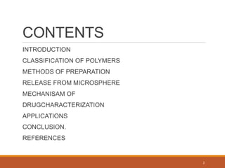 Microspheres types preparation evaluation and application | PPTX