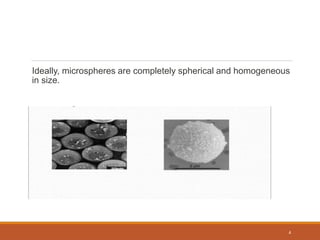 Microspheres types preparation evaluation and application | PPTX